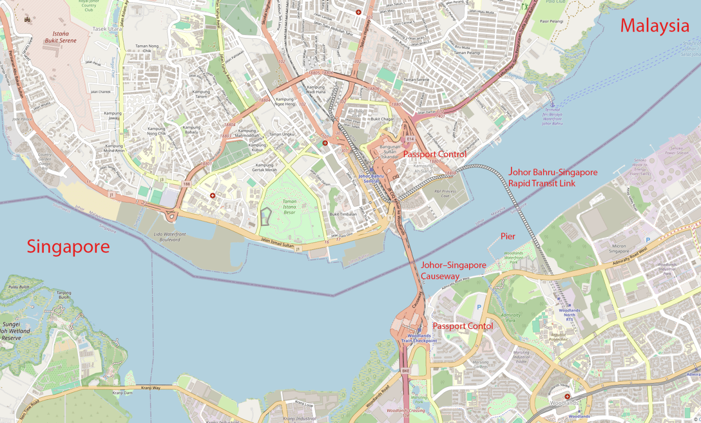 Johor–Singapore Causeway – Barry's Borderpoints