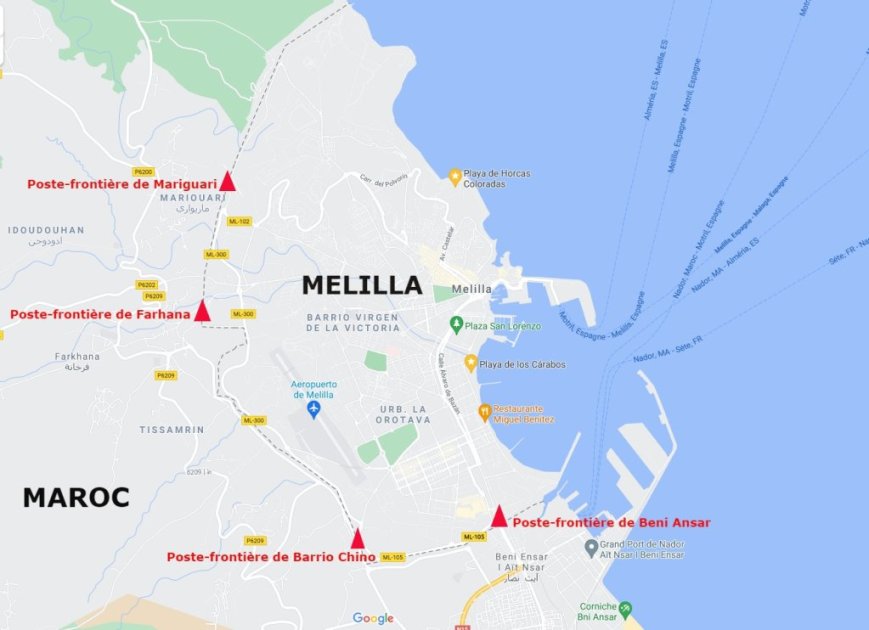 Melilla -Farhana border crossing – Barry's Borderpoints